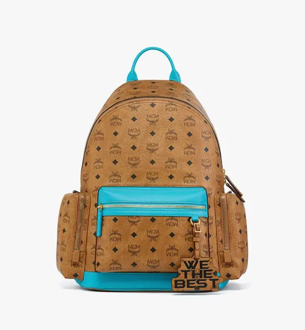 Mcm X We The Best Stark Backpack In Visetos - Cognac