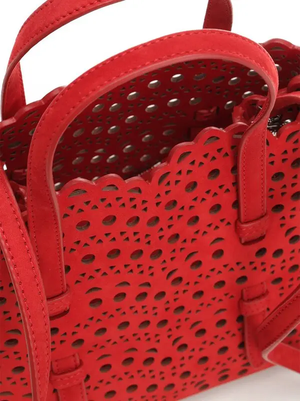 Alaïa Mina 20 Tote Bag With Vienne Motif - Red