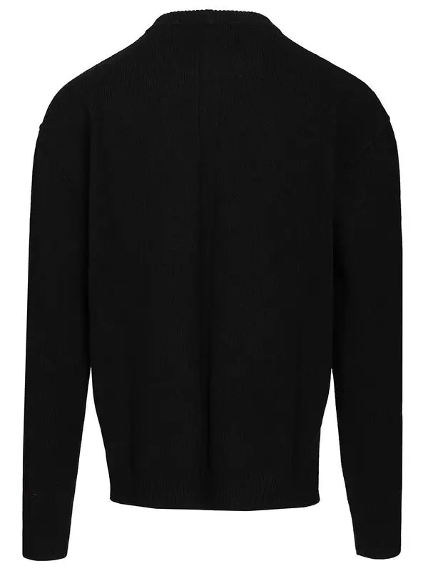 Rick Owens Crew Neck Fitted Sweater - Black