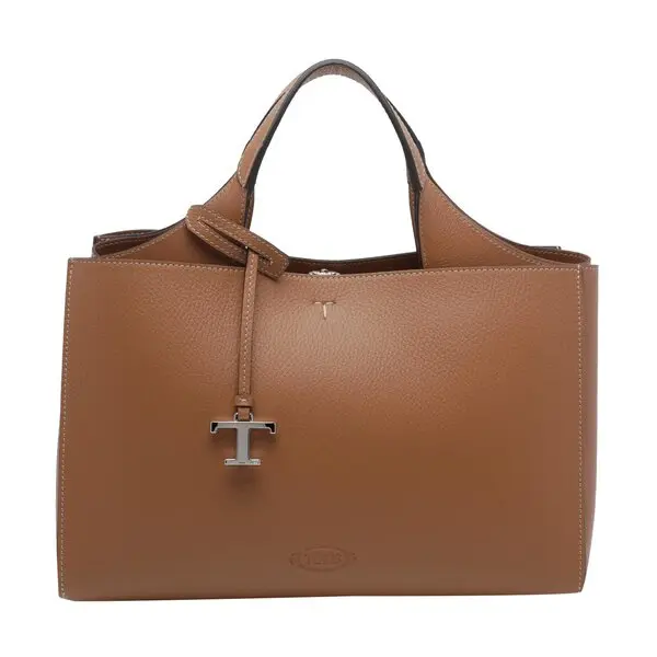 TOD'S Di Reverse Leather Tote Bag - Brown