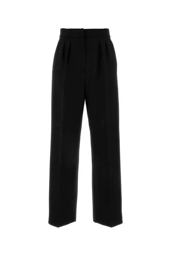 Max Mara Stretch Wool Verbano Trousers - Black
