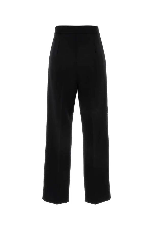Max Mara Stretch Wool Verbano Trousers - Black