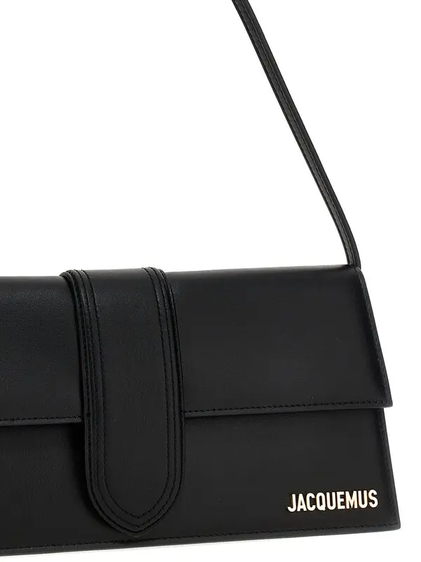 Jacquemus Le Bambino Long Leather Shoulder Bag - Black