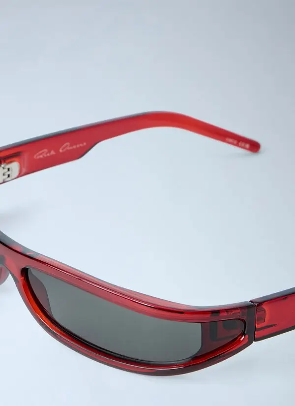 Rick Owens Rectangular Sunglasses - Red