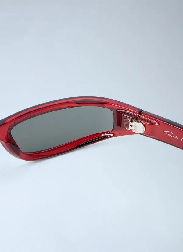 Rick Owens Rectangular Sunglasses - Red