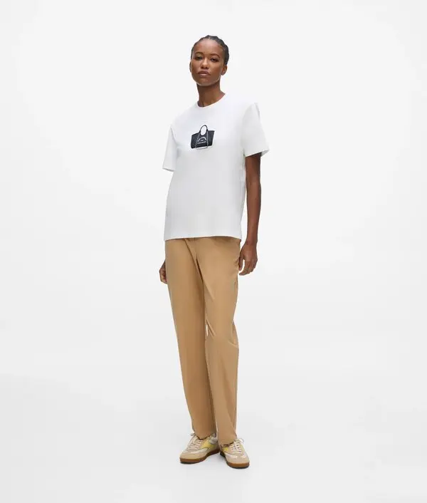 Karl Lagerfeld Organic Cotton T-shirt With Bag Motif - White