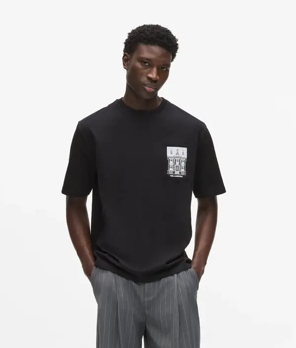 Karl Lagerfeld Exclusive Maison De Karl Pocket T-shirt - Black