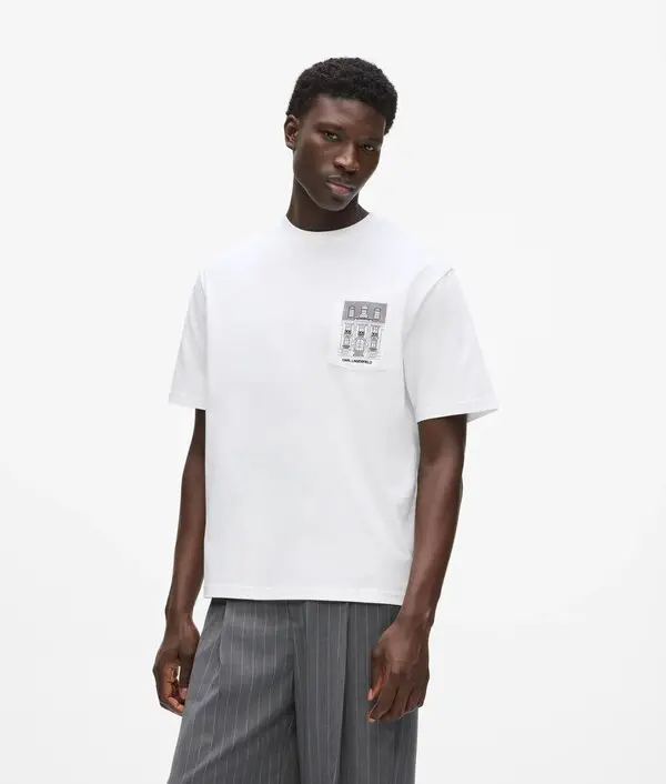 Karl Lagerfeld Exclusive Maison De Karl Pocket T-shirt - White