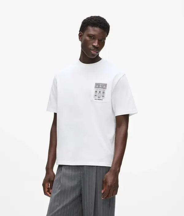 Karl Lagerfeld Exclusive Maison De Karl Pocket T-shirt - White
