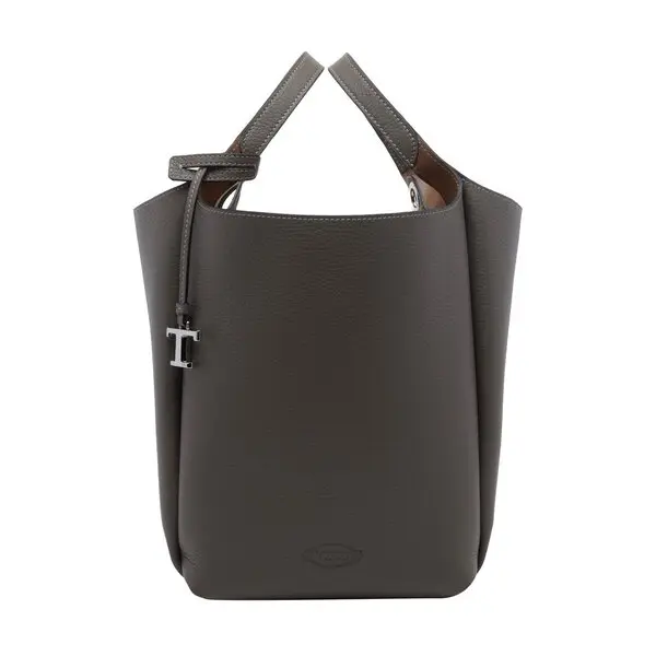 TOD'S Small Leather Bucket Bag - Green