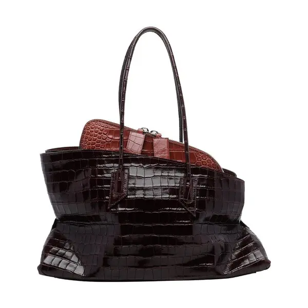 Attico The Atttico Medium La Passeggiata Handbag - Brown