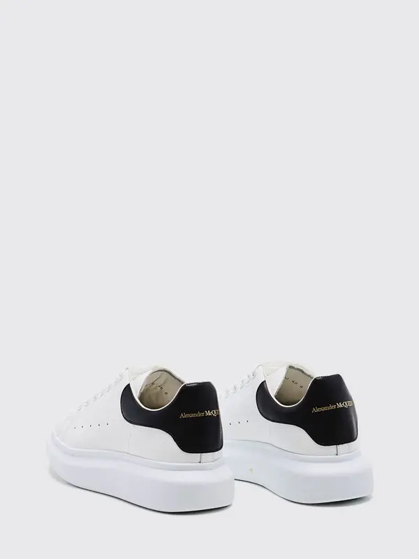 Alexander McQueen Oversize Calf Leather Sneakers With Suede Insert And Chunky Sole - White