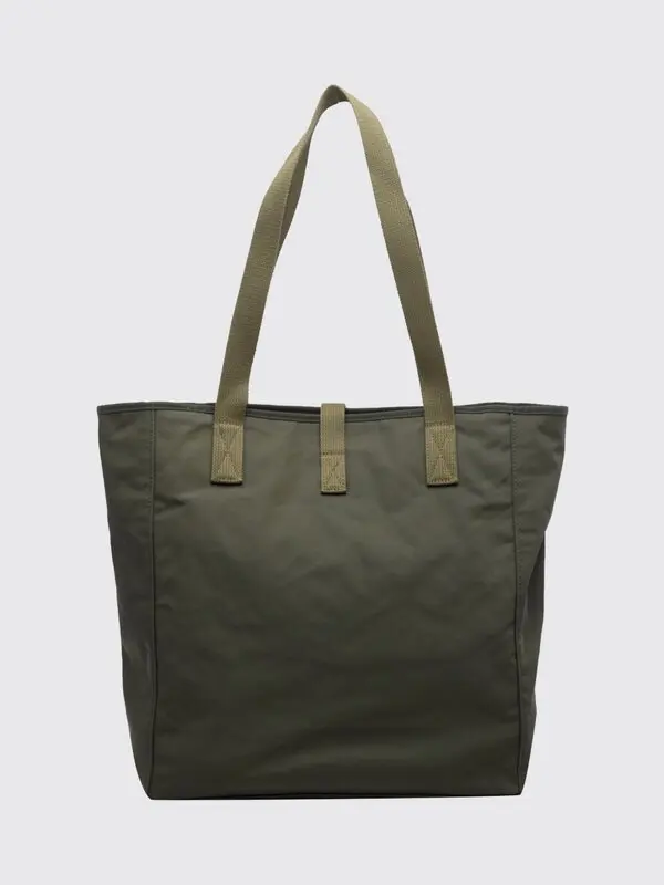 A.p.c. Archive Tote Bag In Nylon With Double Handle And Printed Logo - Green