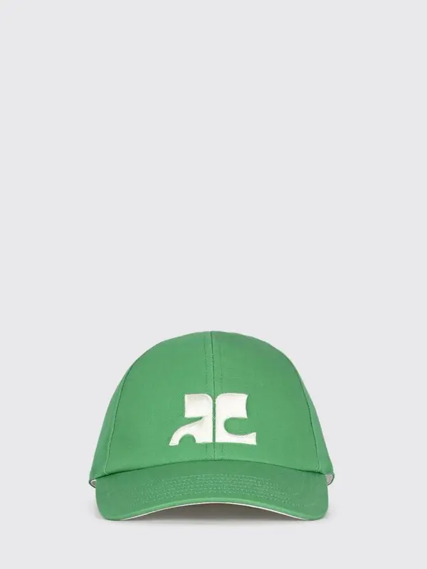 COURREGES Cotton Baseball Cap With Embroidered Logo