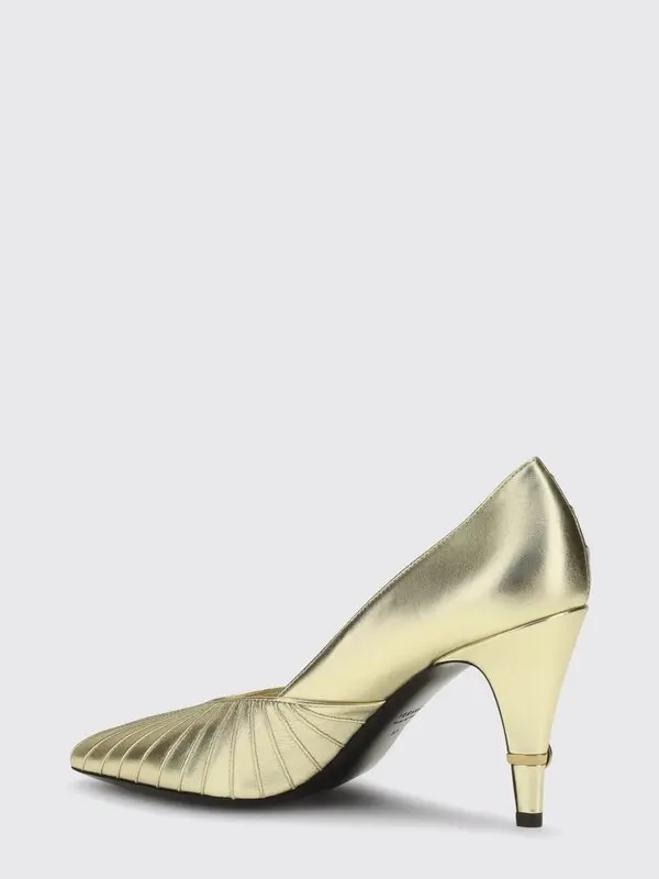 Versace Draped Laminated Leather Pumps