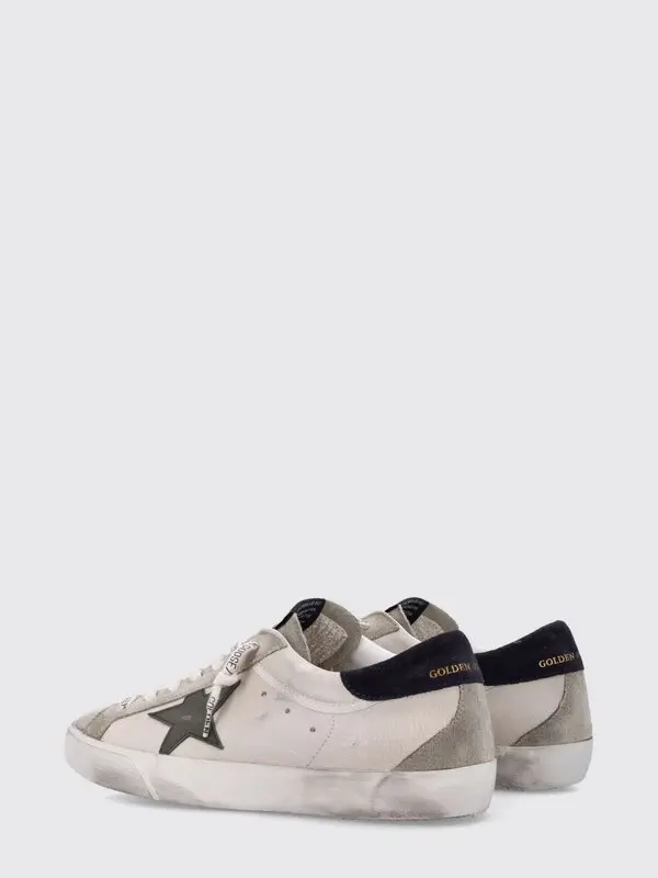 GOLDEN GOOSE Super-star Distressed Leather Sneakers With Contrast Logo