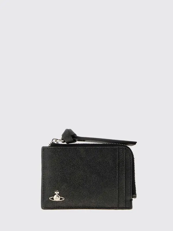 VIVIENNE WESTWOOD Leather Cardholder - Black