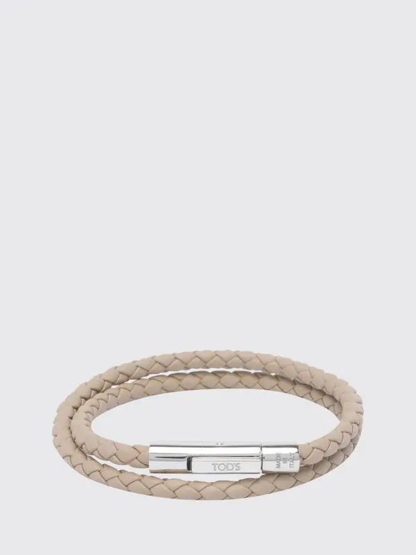 TOD'S Braided Calfskin Bracelet With Engraved Logo - Rope
