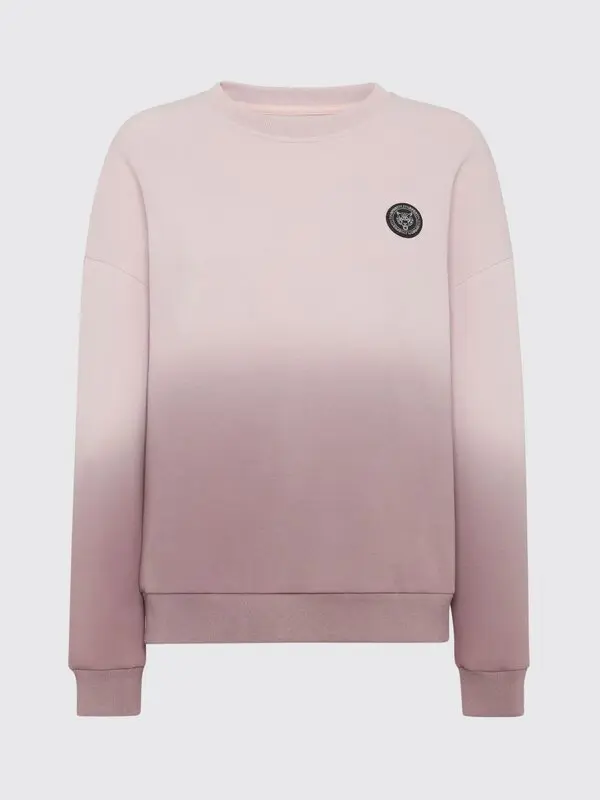 PLEIN SPORT Abstract Print Jersey Sweatshirt With Dropped Shoulders - Salmon