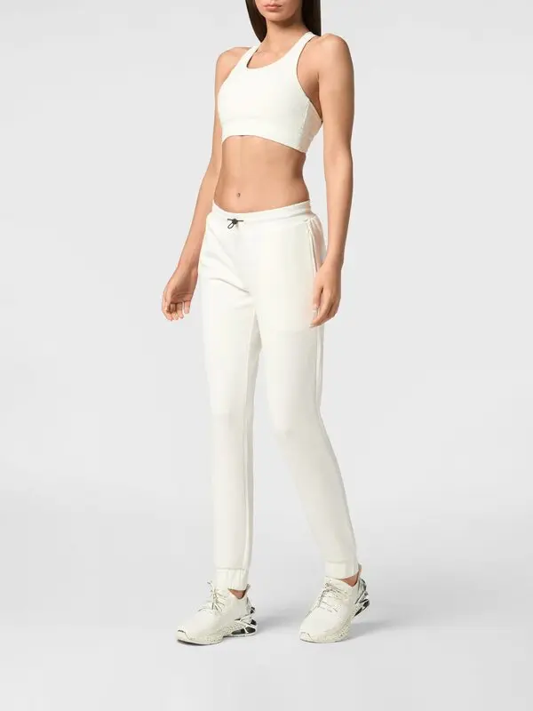 PLEIN SPORT Jersey Jogger Trousers With Drawstring And Contrasting Logo