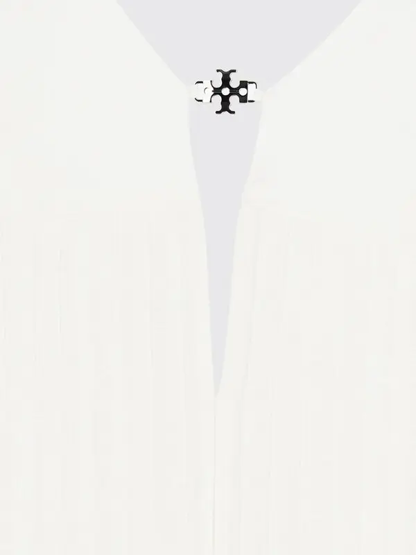 Tory Burch V-neck Spaghetti Strap Maxi Dress - White