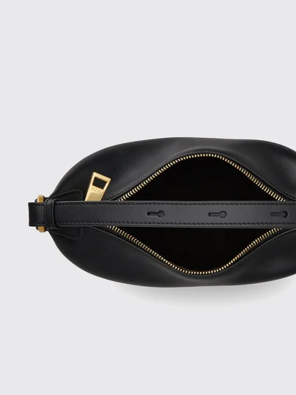 TOD'S Studded Leather Shoulder Bag - Black