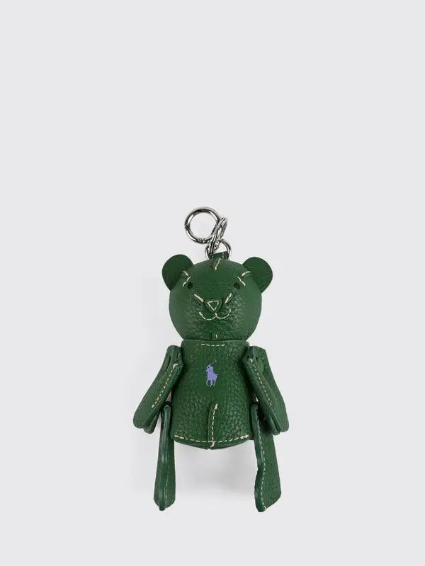 Polo Ralph Lauren Leather Teddy Bear Key Charm - Green