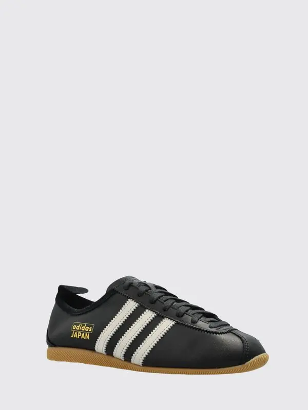 ADIDAS ORIGINALS Japan Leather Sneakers With 3-stripes Logo - Black
