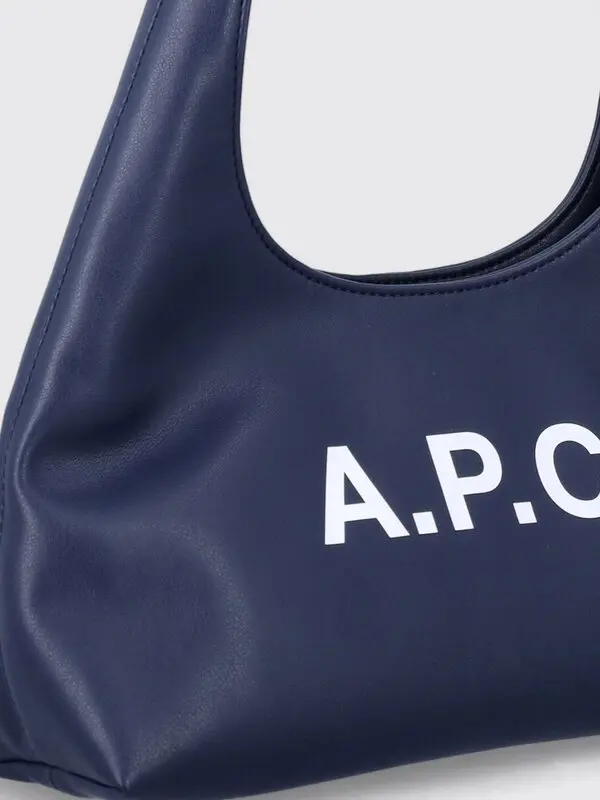 A.p.c. Ninon Synthetic Leather Shoulder Bag - Blue