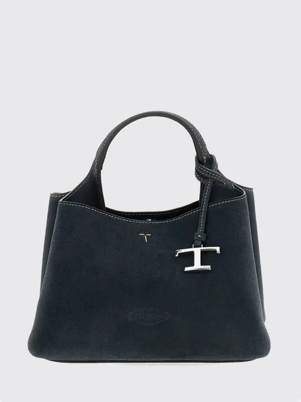 TOD'S Small Calfskin Handbag With Removable Shoulder Strap - Blue