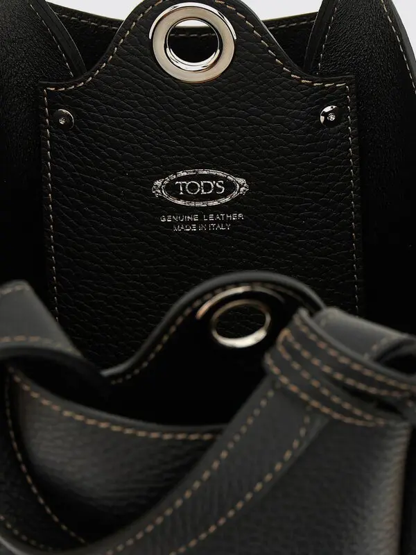 TOD'S Small Hammered Leather Bucket Bag