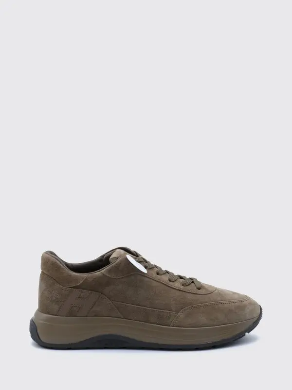 Hogan Hi-light Suede Calfskin Leather Sneakers With Tone-on-tone H Logo - Burnt