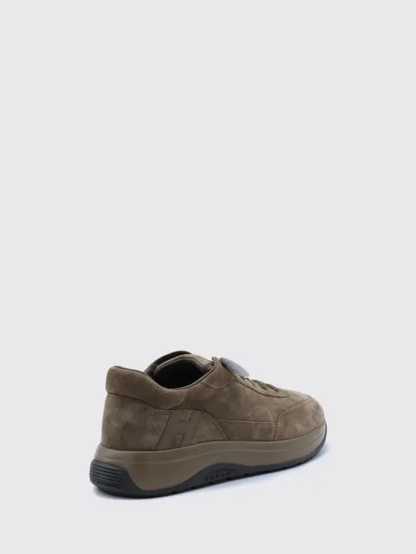 Hogan Hi-light Suede Calfskin Leather Sneakers With Tone-on-tone H Logo - Burnt