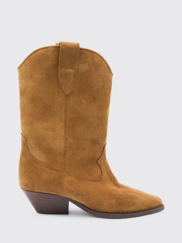 Isabel Marant Étoile Duerto Suede Calf-height Western Boots - Earth