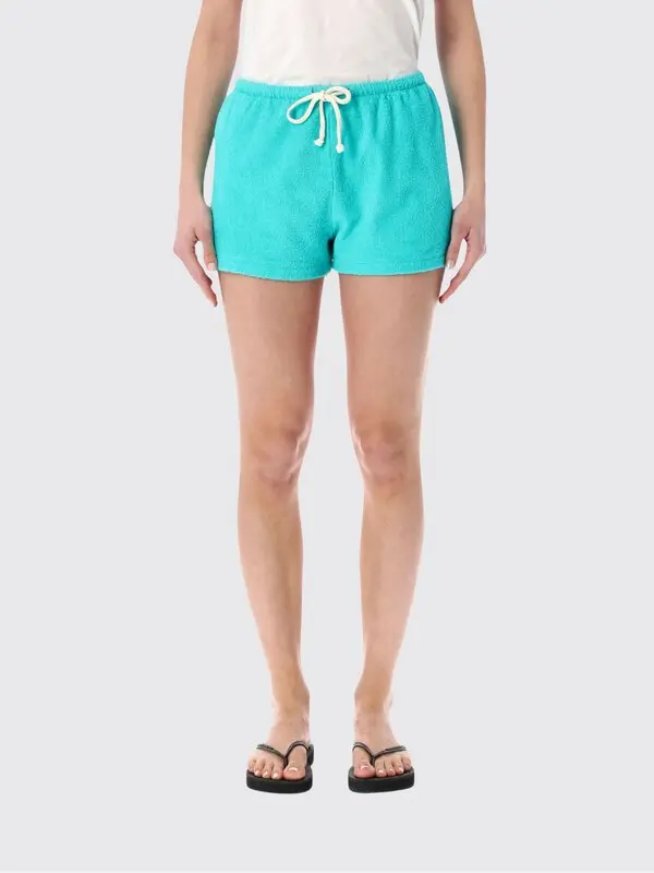 American Vintage Cotton Terry Jogging Shorts With Drawstring