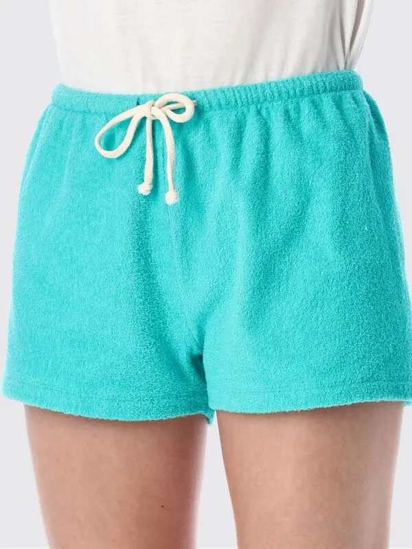 American Vintage Cotton Terry Jogging Shorts With Drawstring