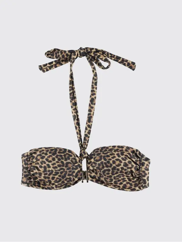 MATINEE Animal Print Halterneck Bikini Top With Sweetheart Neckline