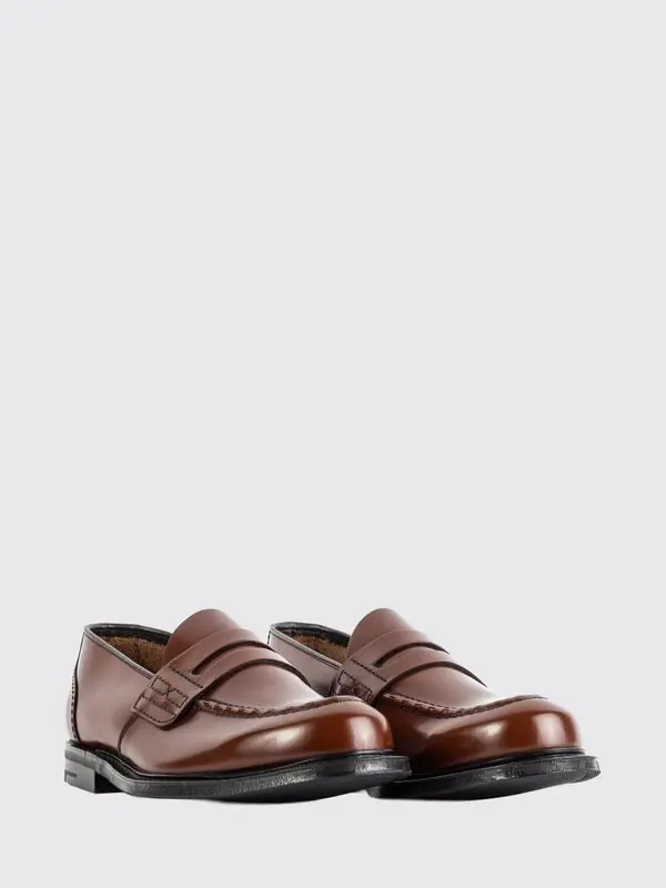 Church's Penny Loafers In Brushed Leather With Leather And Rubber Sole