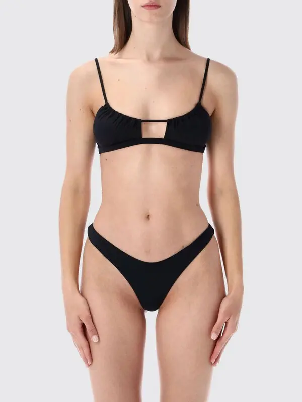 MATINEE Animal Print Bikini Top With U-neckline - Black