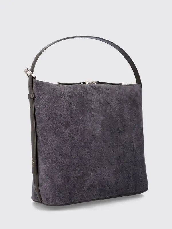 A.p.c. Vera Suede Shoulder Bag - Grey
