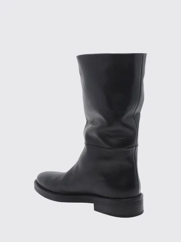 Marsèll Tubetto Calf-high Biker Boots In Distressed Leather - Black