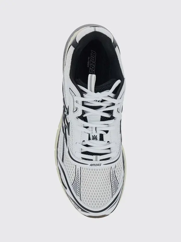 Amiri M-tech Bicolour Leather And Mesh Trainers With Applied Logo - White