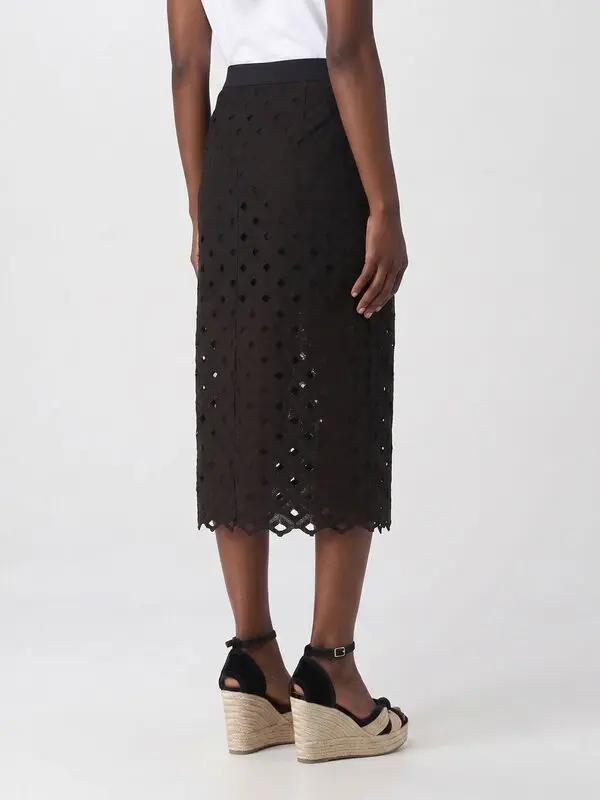 Max Mara Slim Fit Cotton-blend Pencil Midi Skirt With High Waist