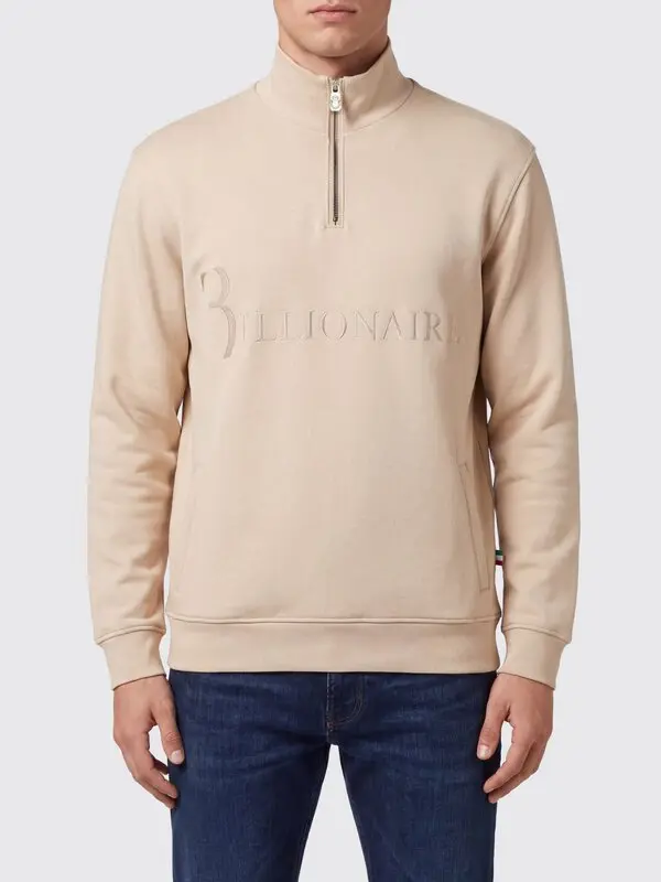 BILLIONAIRE Half-zip Sweatshirt - Beige