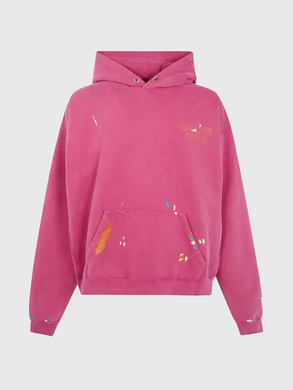 GALLERY DEPT. Relaxed Fit Cotton Logo Print Hooded Sweatshirt