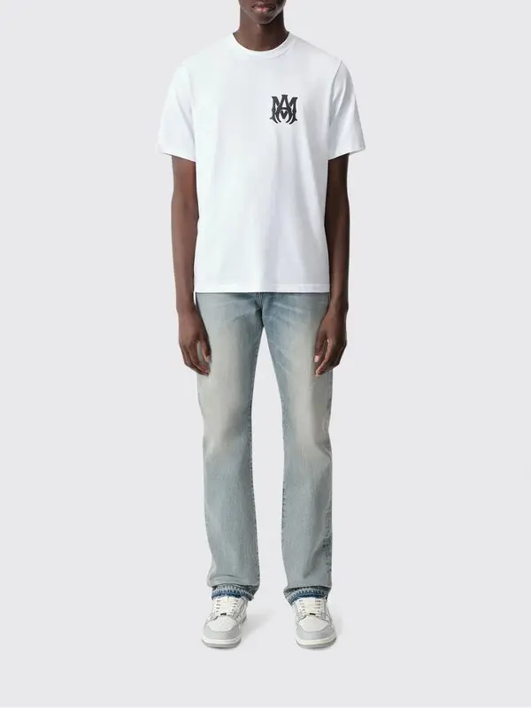 Amiri Relaxed Fit Drop Shoulder Cotton T-shirt With Logo