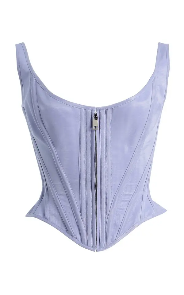 WIEDERHOEFT Lilac Moire Corset - Purple