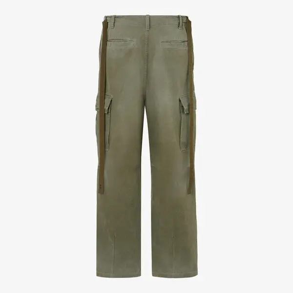Fendi Grey- Cotton Drill Utility Trousers