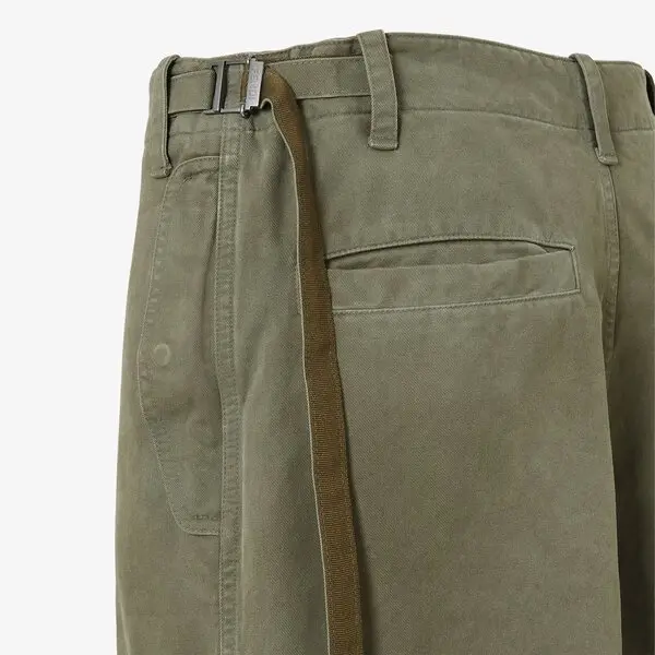 Fendi Grey- Cotton Drill Utility Trousers