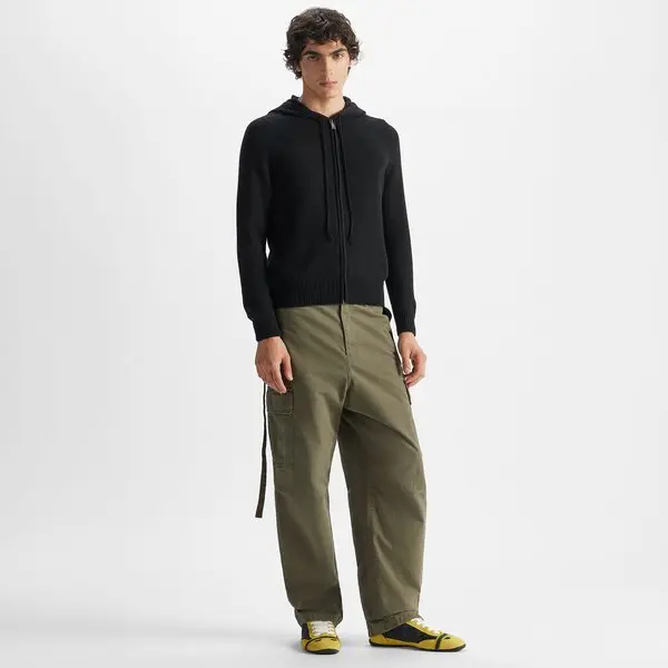 Fendi Grey- Cotton Drill Utility Trousers
